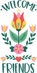 Welcome Friends Vector Illustration | AnnTheGran.com