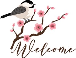 Welcome Chickadee Vector Illustration | AnnTheGran.com