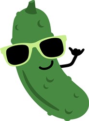 Cool Pickle Vector Illustration | AnnTheGran.com