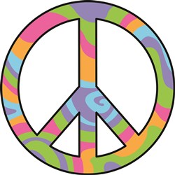 Psychedelic Peace Sign Vector Illustration | AnnTheGran.com