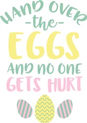 Hand Over Easter Eggs Applique Vector Illustration | AnnTheGran.com
