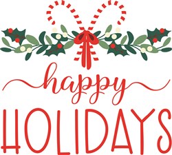 Happy Holidays Border Vector Illustration | AnnTheGran.com