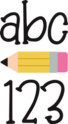 School Alphabet & Numbers SVG file - SVG cut files.com | AnnTheGran.com