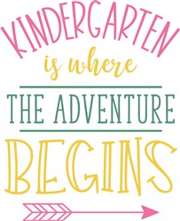Kindergarten Adventure Begins Vector Illustration | AnnTheGran.com