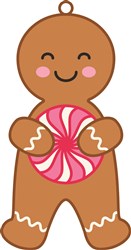 Gingerbread Man Ornament Vector Illustration | AnnTheGran.com