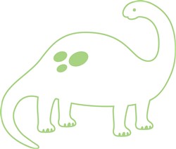 Brontosaurus Outline Vector Illustration | AnnTheGran.com