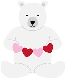 Valentine Polar Bear Vector Illustration | AnnTheGran.com