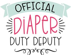 Official Diaper Duty Deputy Vector Illustration | AnnTheGran.com
