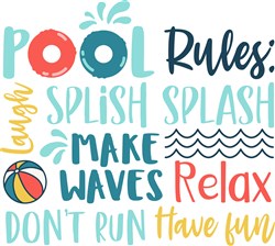 Pool Rules Vector Illustration | AnnTheGran.com
