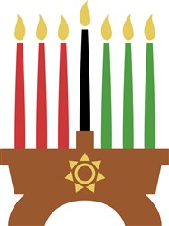 Kwanzaa Holiday Candles Vector Illustration | AnnTheGran.com