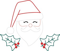 Santa Outline Vector Illustration | AnnTheGran.com