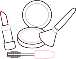 Makeup Outline Vector Illustration | AnnTheGran.com