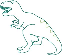 Tyrannosaurus Rex Dinosaur Outline Vector Illustration | AnnTheGran.com