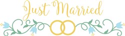 Just Married Border Vector Illustration | AnnTheGran.com