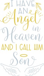 Angel Called Son Vector Illustration | AnnTheGran.com
