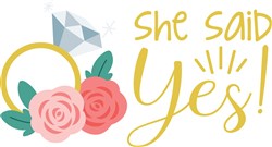 She Said Yes! Vector Illustration | AnnTheGran.com