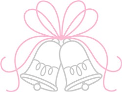 Wedding Bells Outline Vector Illustration | AnnTheGran.com