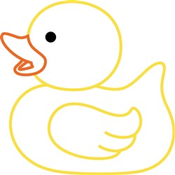 Rubber Duckie Outline Vector Illustration | AnnTheGran.com