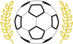 Soccer Ball Crest Outline Vector Illustration | AnnTheGran.com