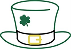 St. Patrick's Day Clover Leprechaun Hat Outline Vector Illustration ...
