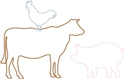 Farm Animals Outline Vector Illustration | AnnTheGran.com