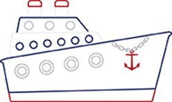Yacht Boat Ship Outline Vector Illustration | AnnTheGran.com