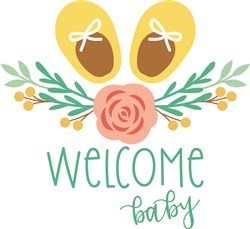 Welcome Baby Vector Illustration | AnnTheGran.com