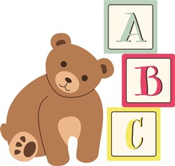 ABC Bear Vector Illustration | AnnTheGran.com