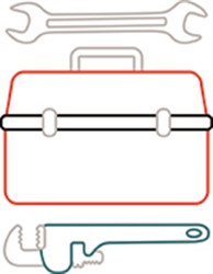 Toolbox Outline Vector Illustration | AnnTheGran.com