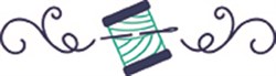 Sewing Thread Border Vector Illustration | AnnTheGran.com