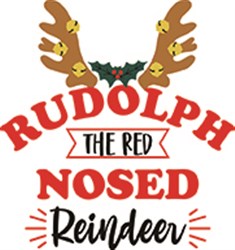 Red Nosed Reindeer Vector Illustration | AnnTheGran.com