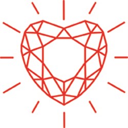 Ruby Heart Outline Vector Illustration | AnnTheGran.com
