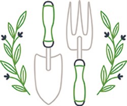 Gardening Tools Outline Vector Illustration | AnnTheGran.com