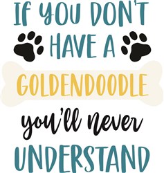 Goldendoodle Dog Breed Bone Funny Quote Saying Phrase Vector ...