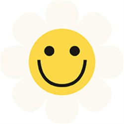 Happy Daisy Smiley Face Vector Illustration | AnnTheGran.com