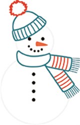 Snowman Outline Vector Illustration | AnnTheGran.com