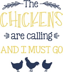 Chickens Calling Funny Quote Saying Phrase Vector Illustration ...
