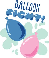 Water Balloons Fight Vector Illustration | AnnTheGran.com