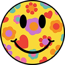 Floral Smiley Face Vector Illustration | AnnTheGran.com