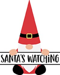 Santa's Watching Vector Illustration | AnnTheGran.com