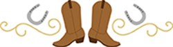 Cowboy Boots Border Vector Illustration | AnnTheGran.com