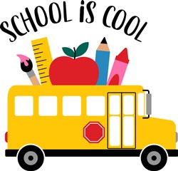 School Is Cool Vector Illustration | AnnTheGran.com
