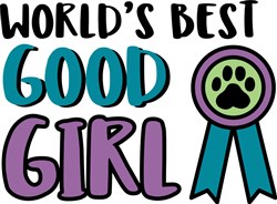 World's Best Good Girl Vector Illustration | AnnTheGran.com
