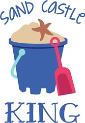 Sand Castle King Vector Illustration | AnnTheGran.com