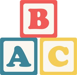 ABC Baby Blocks Vector Illustration | AnnTheGran.com