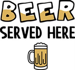 Beer Served Here Vector Illustration | AnnTheGran.com