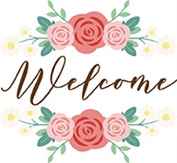 Flower Welcome Vector Illustration | AnnTheGran.com