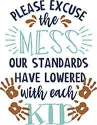 Excuse Mess Vector Illustration | AnnTheGran.com