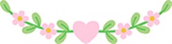 Flower Heart Border Vector Illustration | AnnTheGran.com