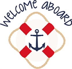 Welcome Aboard Vector Illustration | AnnTheGran.com